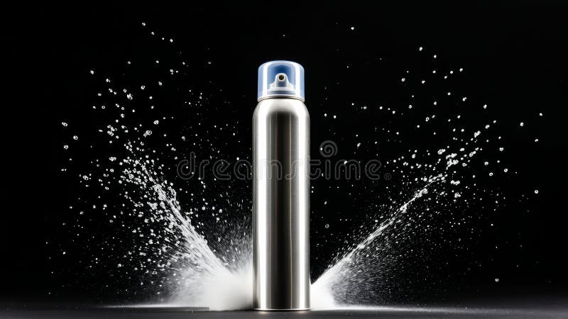 Aerosol Spray Water on Black Background in High Quality Stock Photo ...