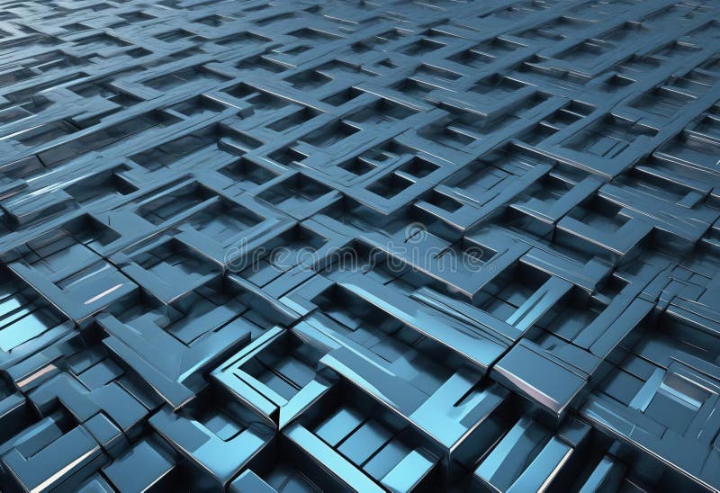 A High Quality Digital Artwork of a Futuristic Patterned Metal Texture ...