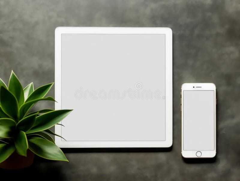 Digital Devices Screen Mockup Stock Illustration - Illustration of ...