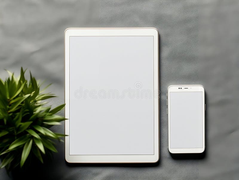 Digital Devices Screen Mockup Stock Illustration - Illustration of ...