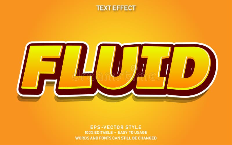 Editable Text Effect Fluid Premium Vector Stock Illustration ...