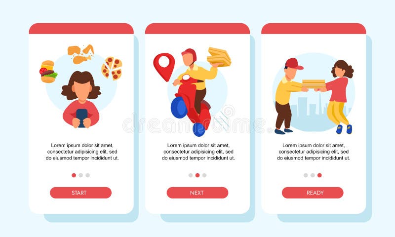 High Quality Fast Food Delivery User Interface Design Stock ...