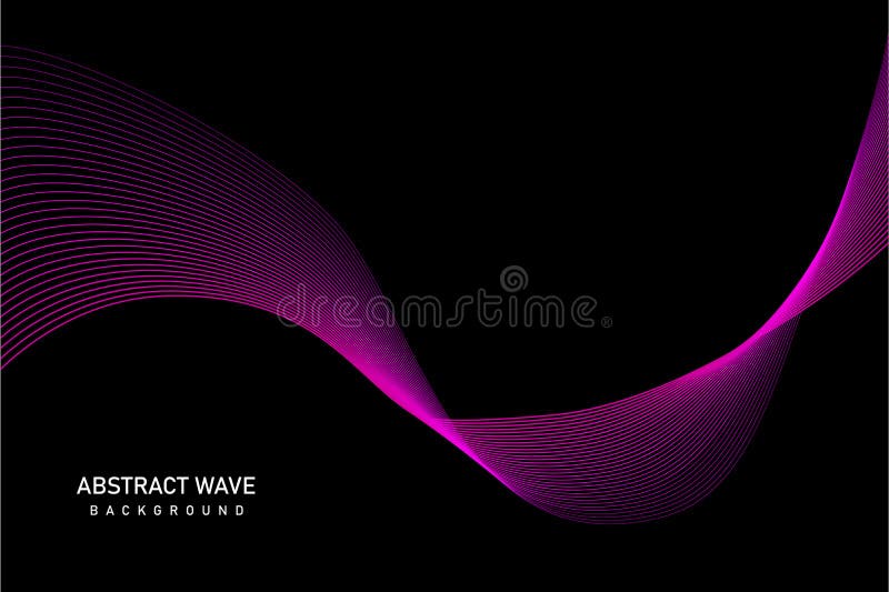 Abstract Wave Motion Lines Background with Pink Sharp Color Stock ...