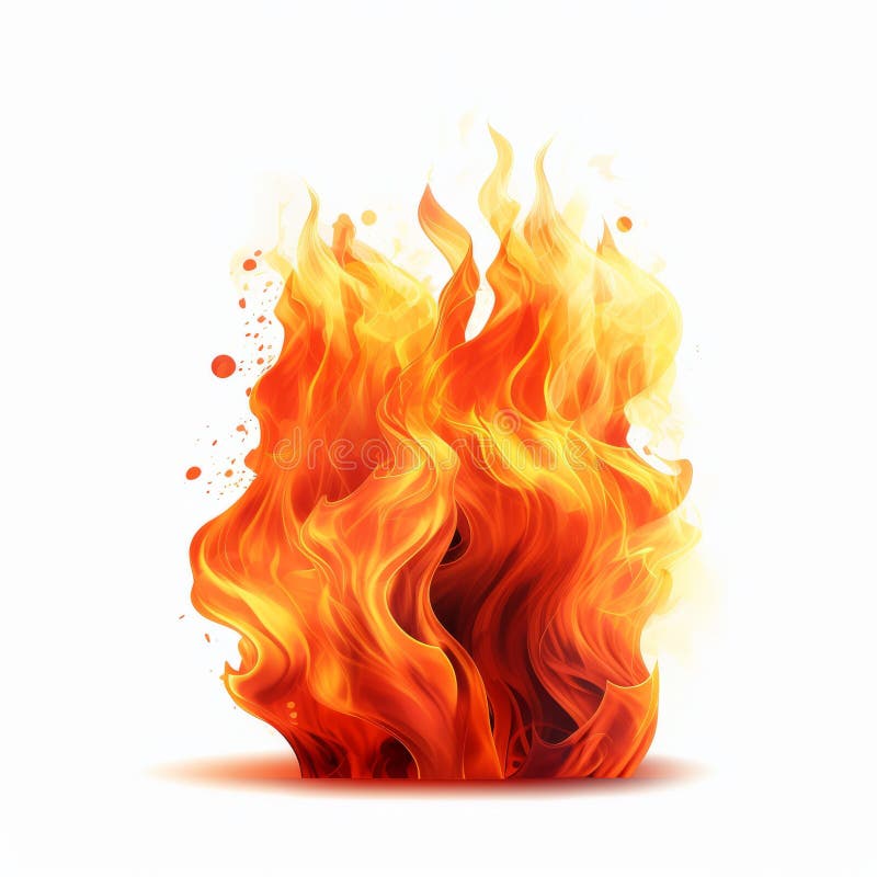 Burning Fire Zombie: Realistic 3d Monster on White Background Stock ...