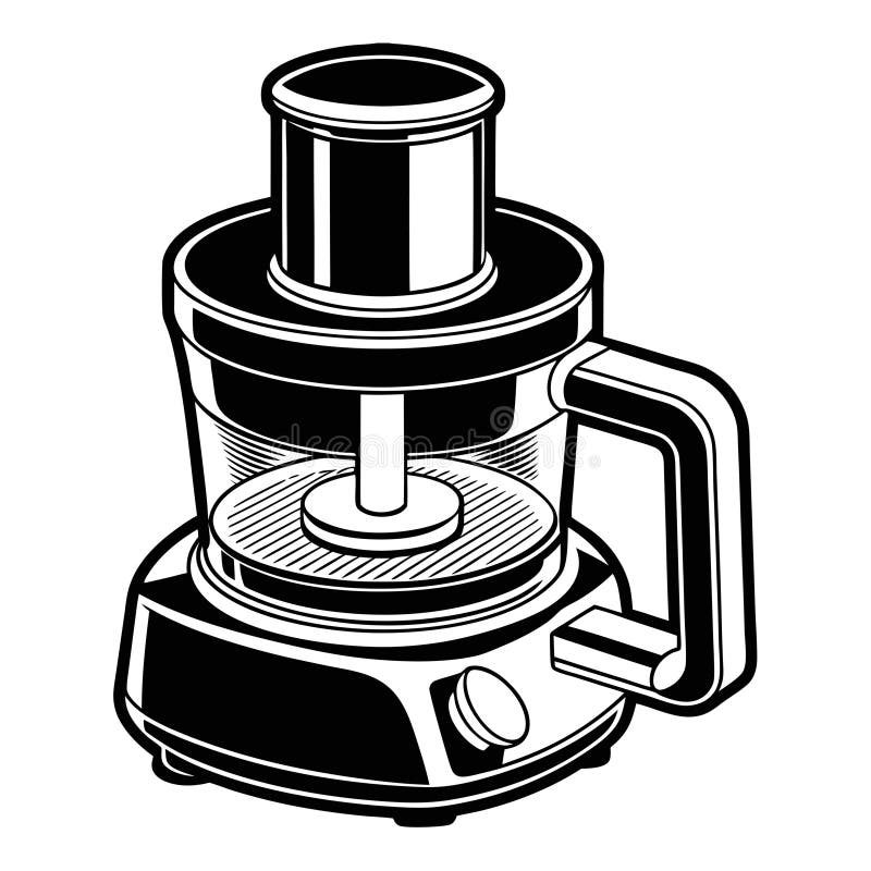 High-Quality Food Processor Vector Silhouette for Transparent ...
