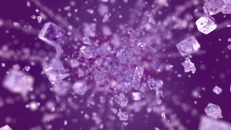 Cube Explosion. Burst of Boxes. Box Shape Particle Blast. Alpha Channel ...