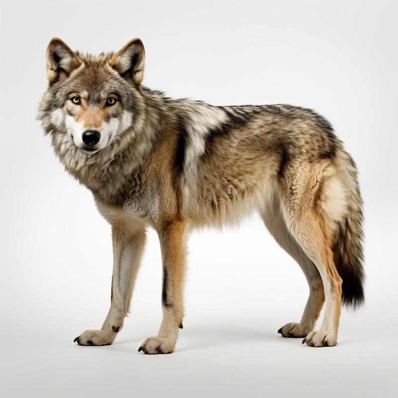 High-quality Full Back Angle View Image of Wolf Stock Illustration ...