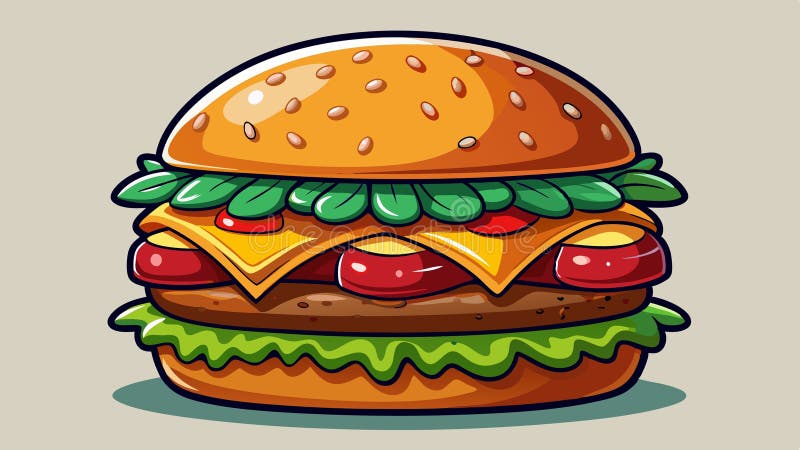 High-Quality Fully Loaded Burger Isolated on Transparent Background ...