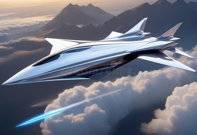 A High-quality Futuristic Hypersonic Airplane Concept Stock ...