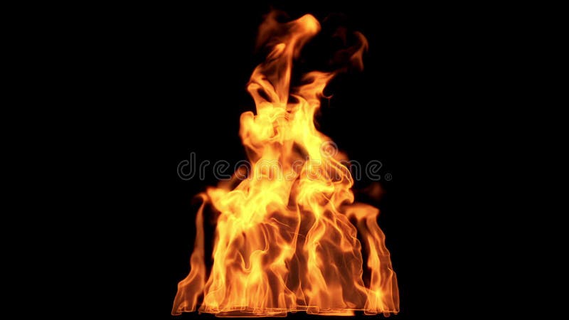 Clean Fire Isolated Long Flame Stock Footage - Video of natural, real ...