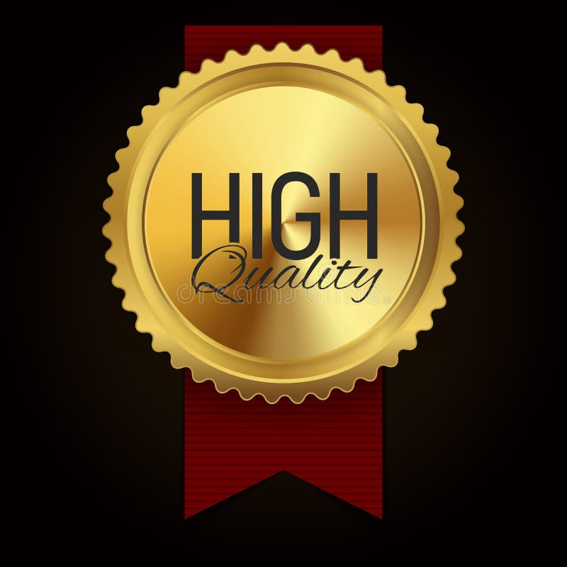 High Quality Golden Label Sign. Vector Illustration Stock Illustration ...