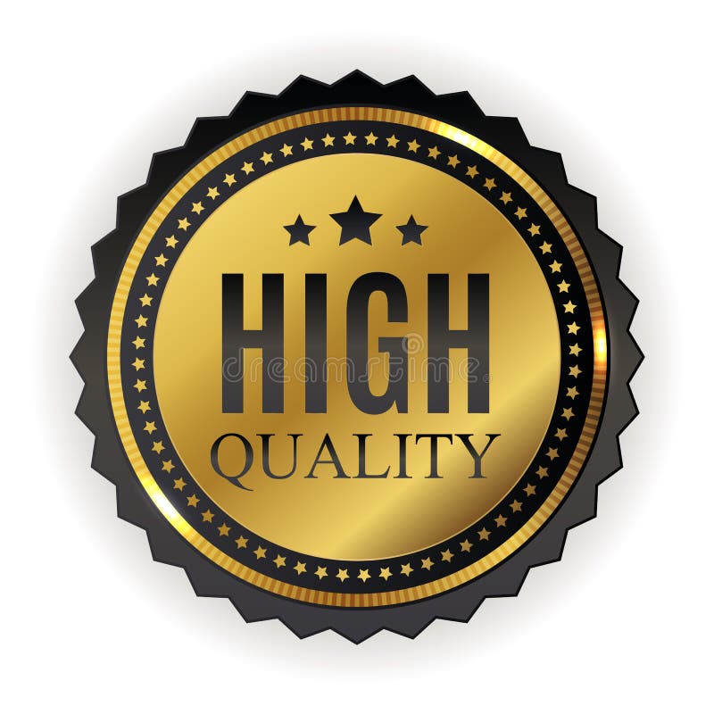 High Quality Golden Label Sign. Vector Illustration Stock Vector ...
