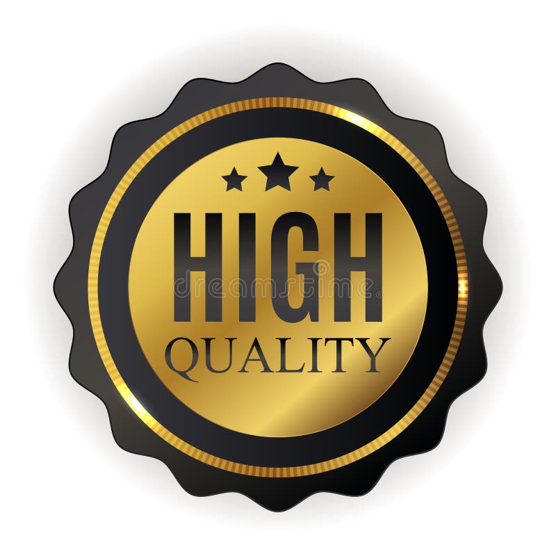 High Quality Golden Label Sign. Vector Illustration Stock Vector ...