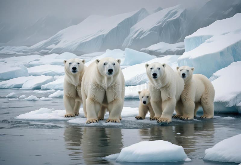 A High-quality Illustration of a Group of Bears Stock Illustration ...