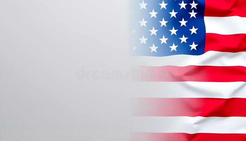 American Flag with Fading Effect and Empty Space for Text on Patriotic ...