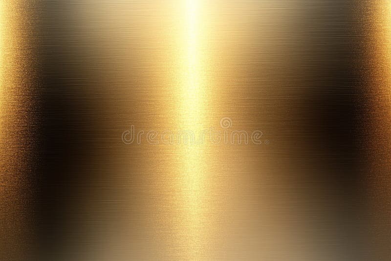 Brushed Gold Metal Texture with Polished Shine and Vertical Light ...