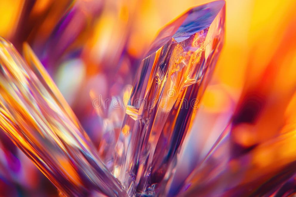 A High-quality Image of a Cluster of Crystals Stock Illustration ...