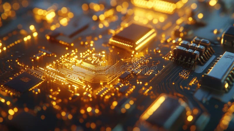 High-quality Image of a Computer Motherboard Circuitry Stock Photo ...