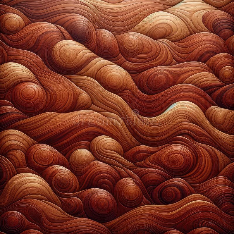Abstract Wooden Waves Texture, AI Generated Stock Illustration ...
