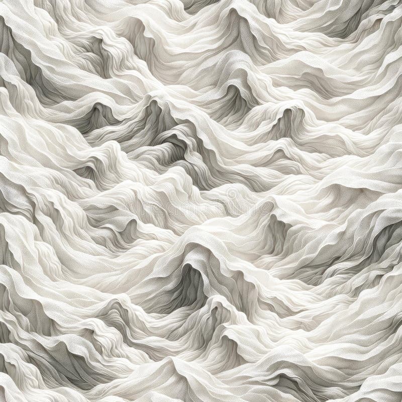 Abstract Monochrome Textured Waves Background, AI Generated Stock ...