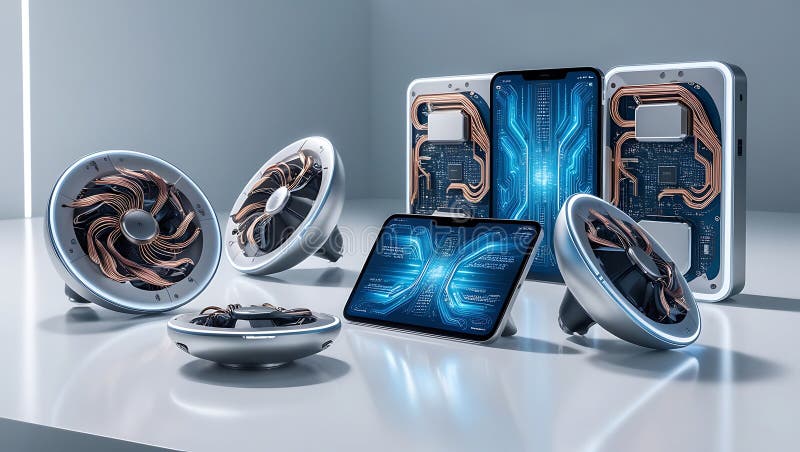 High-Quality Image of Futuristic Technology with Sleek Devices, Circuit ...