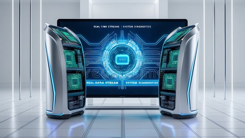 High-Quality Image of Futuristic Technology with Sleek Devices, Circuit ...