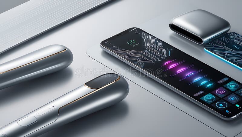 High-Quality Image of Futuristic Technology with Sleek Devices, Circuit ...