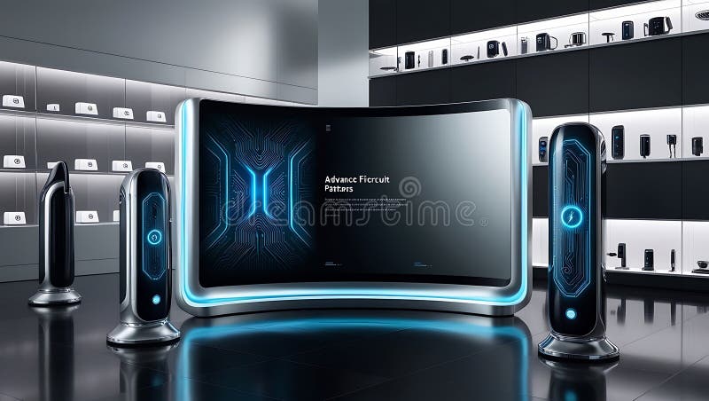 High-Quality Image of Futuristic Technology with Sleek Devices, Circuit ...