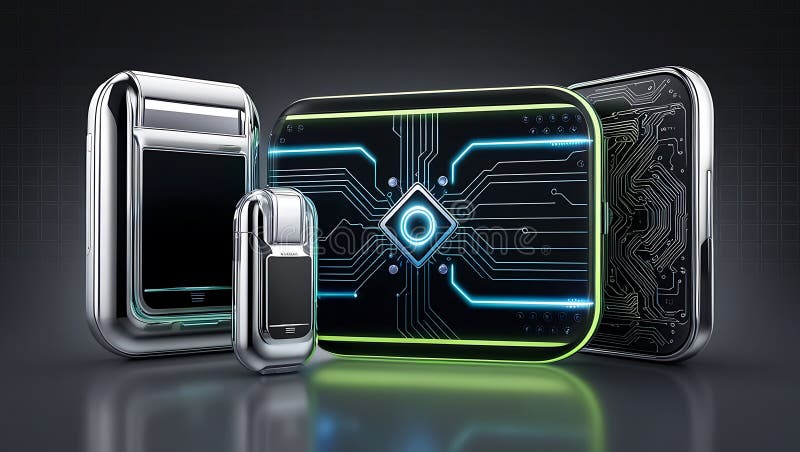High-Quality Image of Futuristic Technology with Sleek Devices, Circuit ...