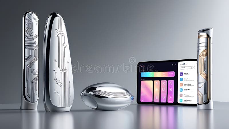 High-Quality Image of Futuristic Technology with Sleek Devices, Circuit ...
