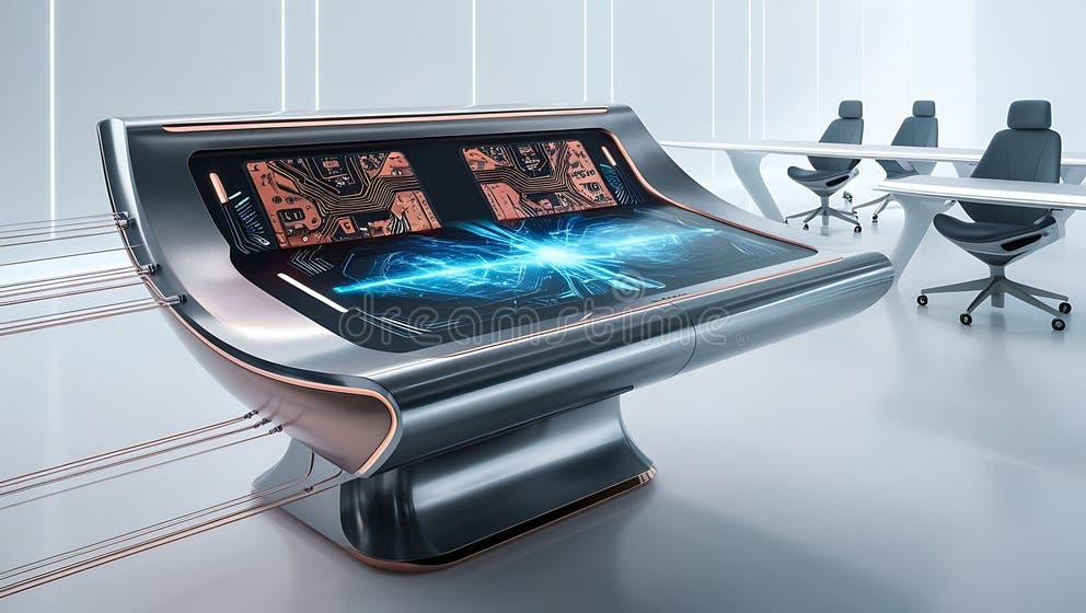High-Quality Image of Futuristic Technology with Sleek Devices, Circuit ...