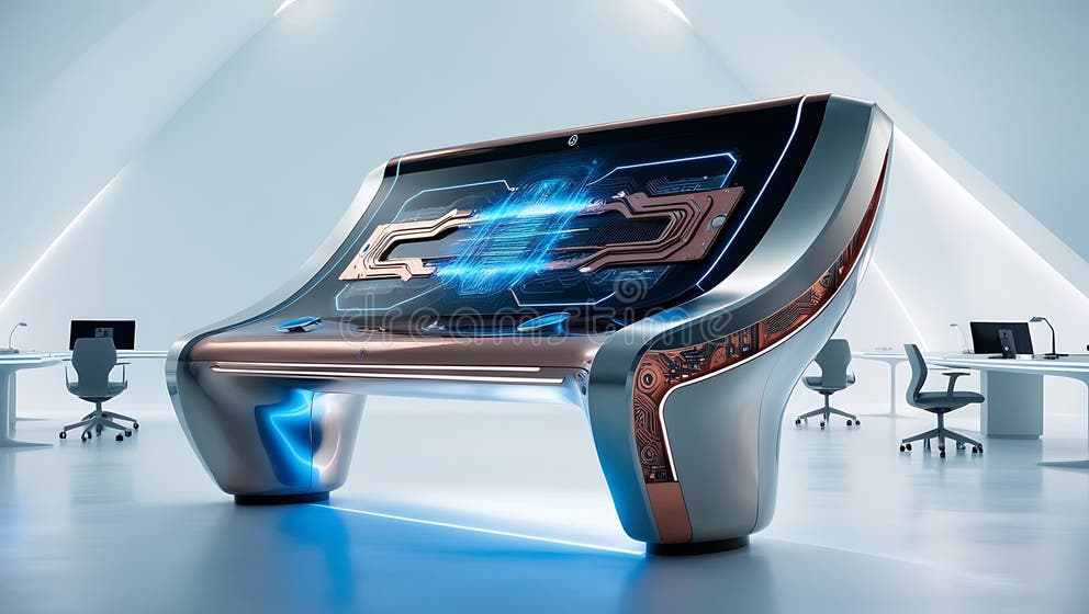 High-Quality Image of Futuristic Technology with Sleek Devices, Circuit ...