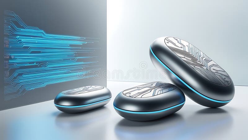 High-Quality Image of Futuristic Technology with Sleek Devices, Circuit ...