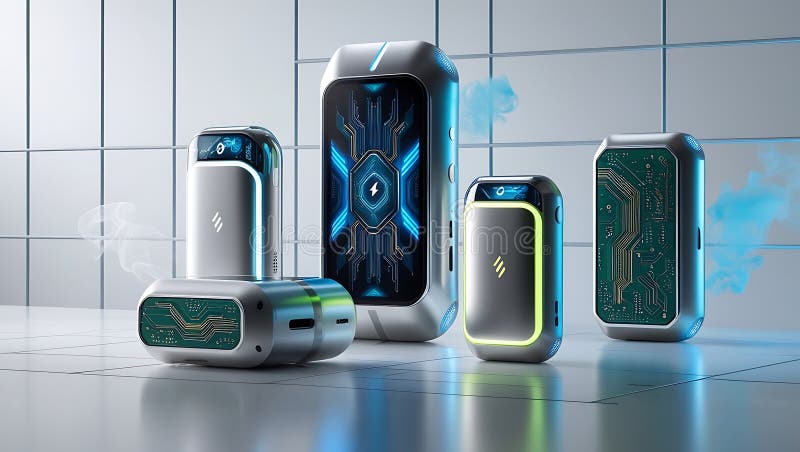 High-Quality Image of Futuristic Technology with Sleek Devices, Circuit ...