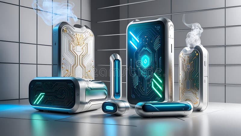 High-Quality Image of Futuristic Technology with Sleek Devices, Circuit ...