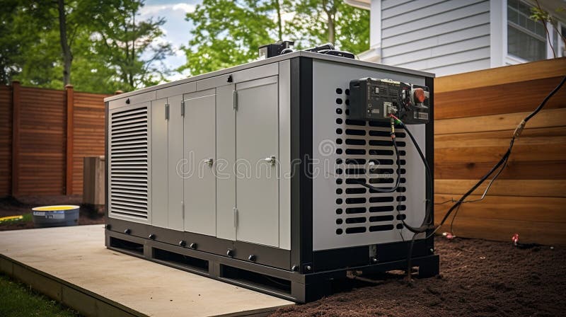 High-Quality Image of a Large Backup Generator Battery in Industrial ...