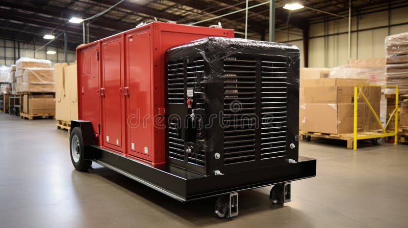 High-Quality Image of a Large Backup Generator Battery in Industrial ...