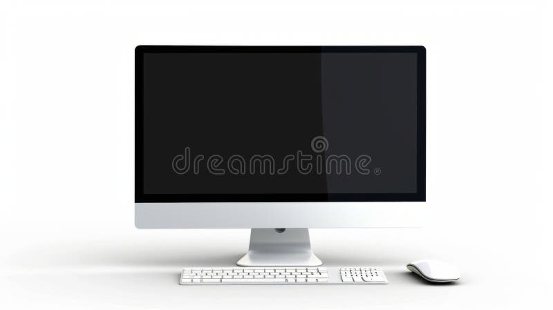 Minimalist Workspace Featuring a Modern Desktop Computer. High ...