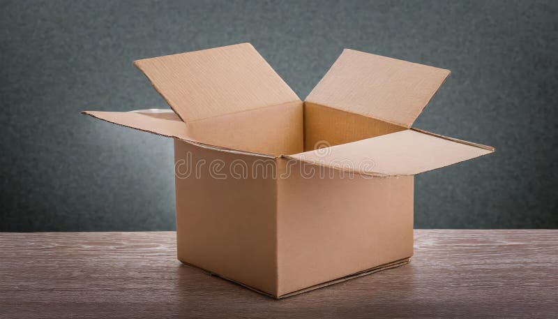 High-Quality Image of an Open Cardboard Box with Visible Details ...