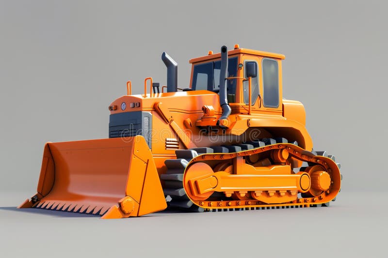 High Quality Image of an Orange Bulldozer for Construction and ...