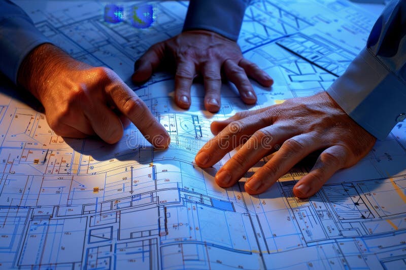 High Quality Image of Professional Architects Discussing and Working ...