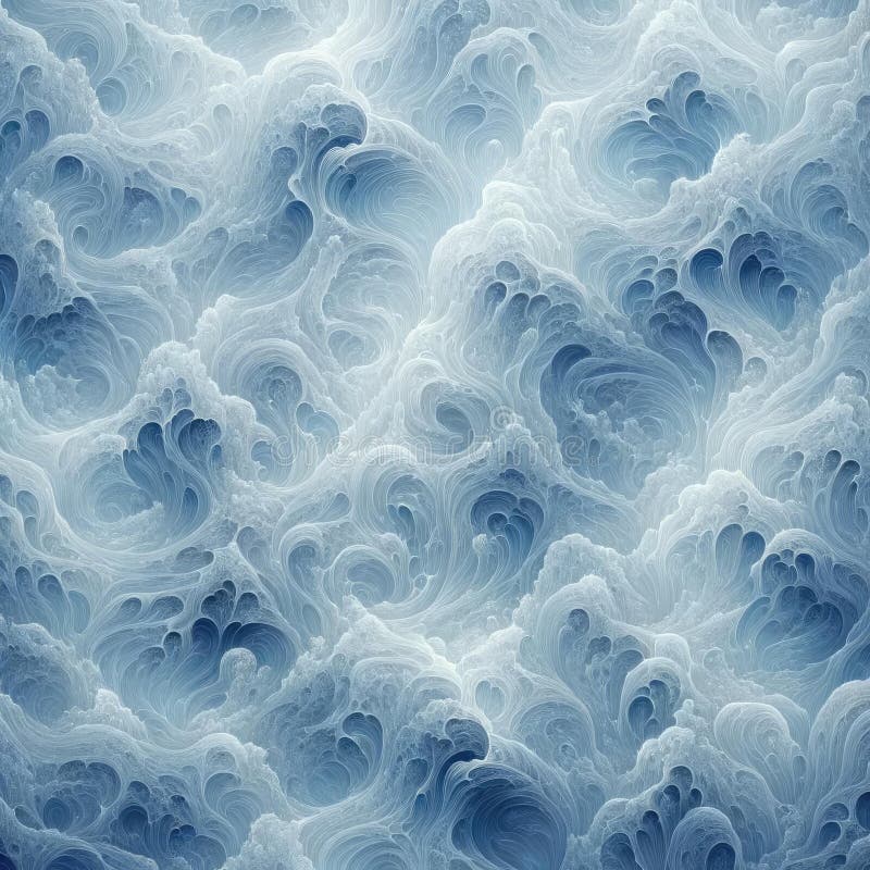 Serene Ocean Waves Texture, AI Generated Stock Illustration ...