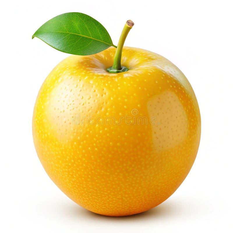 Single Fruit with Bright Yellow Skin on Transparent Background Stock ...