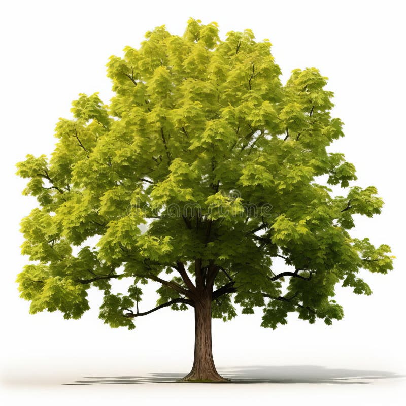 High-quality Image of a Single Maple Tree Section Stock Illustration ...