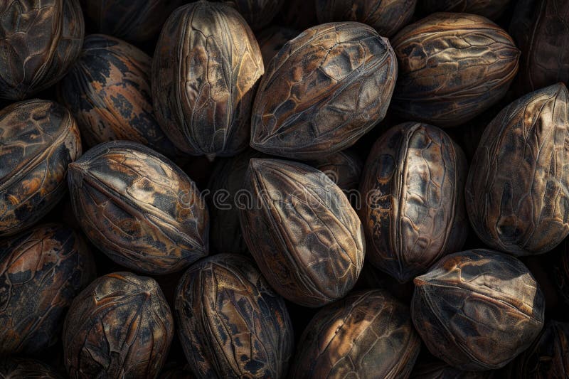 High-quality Image of a Variety of Nuts in a Compact Arrangement Stock ...