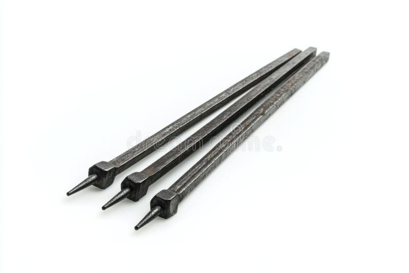 High Quality Iron Nails Isolated on a White Background with Sharp ...