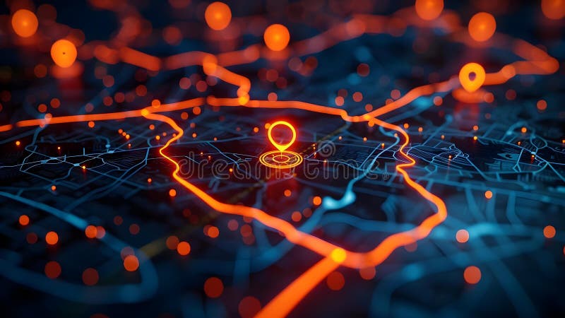 High-quality K HD Animated GPS Tracking Map with Dynamic Markers ...