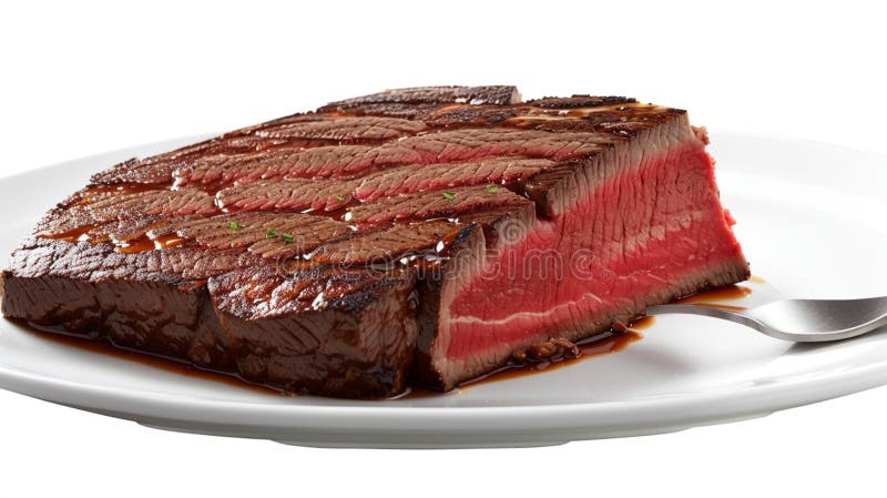 High-Quality 4K Isolated Steak on White Background Stock Illustration ...