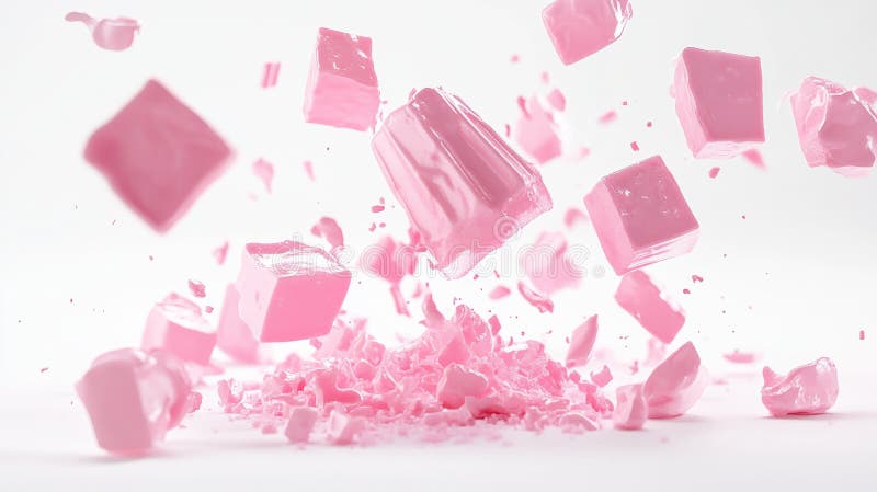 High Quality 8K Resolution Render of Falling Ice Cream Stock ...