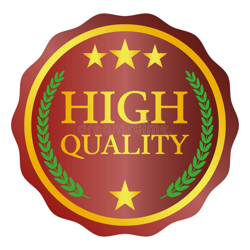 High Quality Label on White Background. Vector Illustration Stock ...